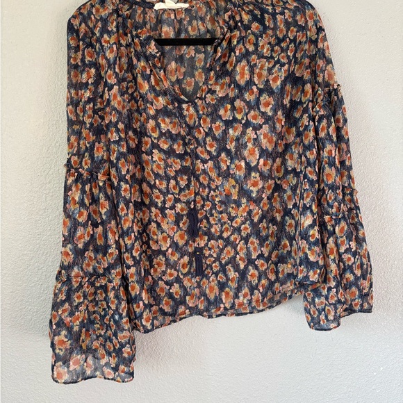 lovestitch | Tops | Lovestitch Multi Colored Blouse With Wide Sleeves ...